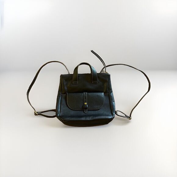 Fossil | Bags | Fossil Hunter Black Leather Backpack | Poshmark